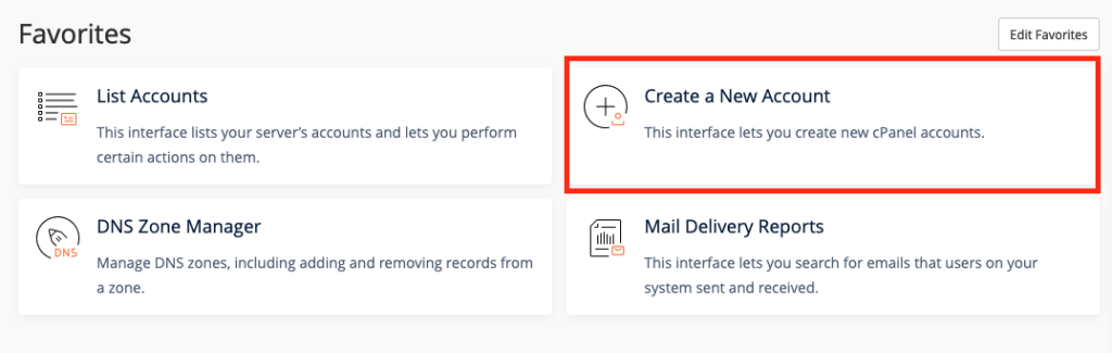 Create a New Account in WHM (cPanel) | DreamIT Host